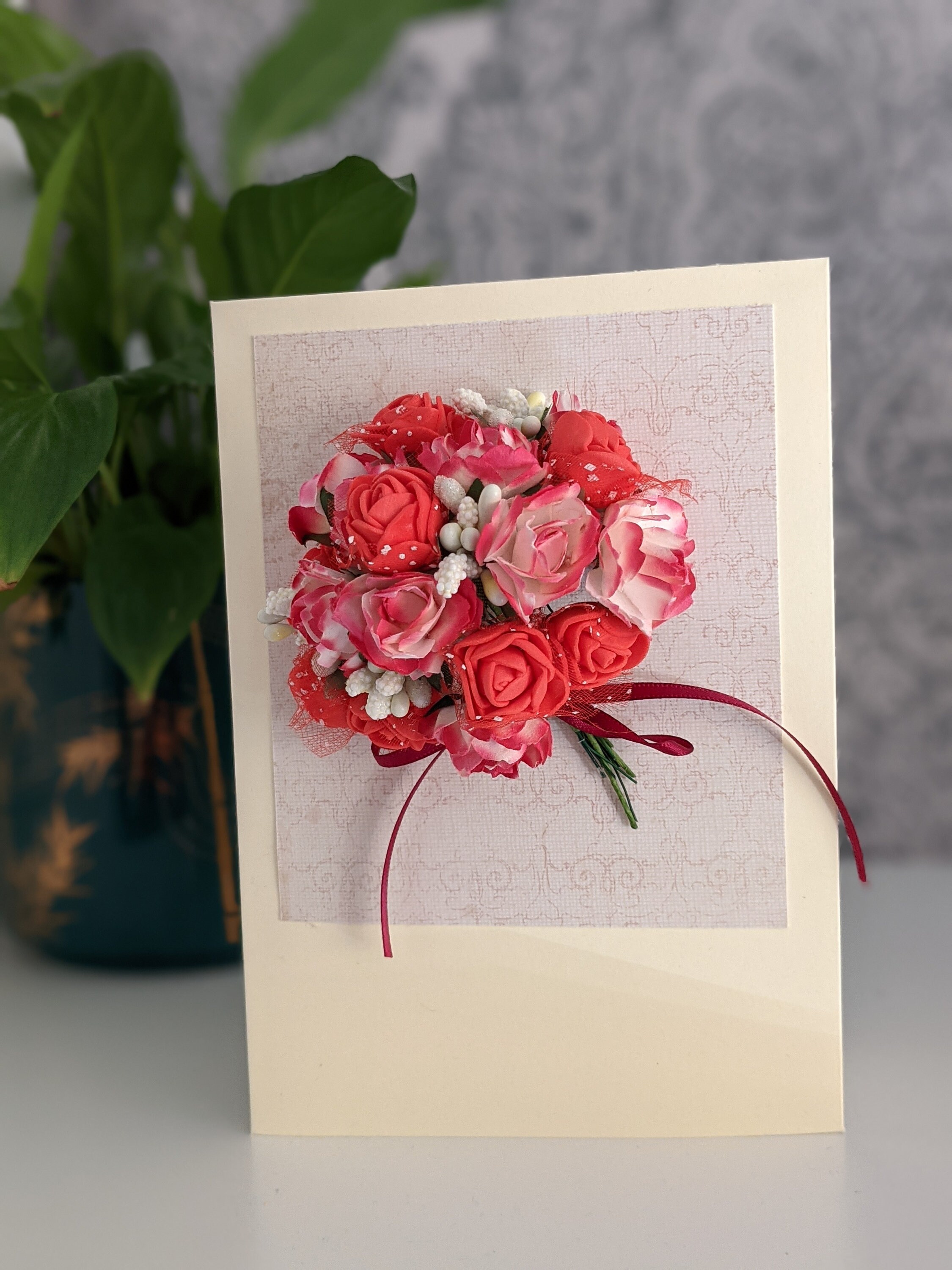 3-D Rose Bouquet Card | Etsy