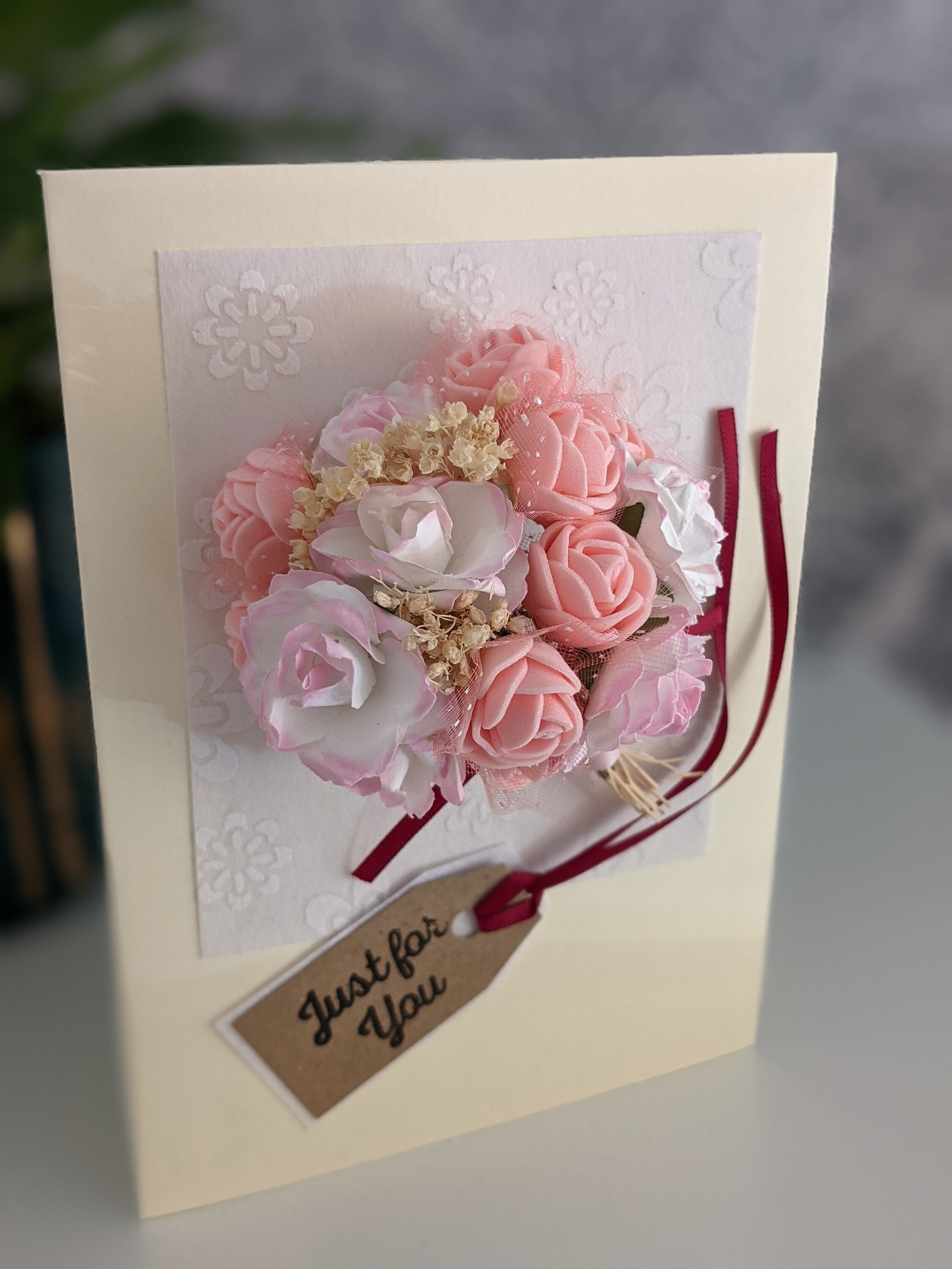 3-D Rose Bouquet Card | Etsy