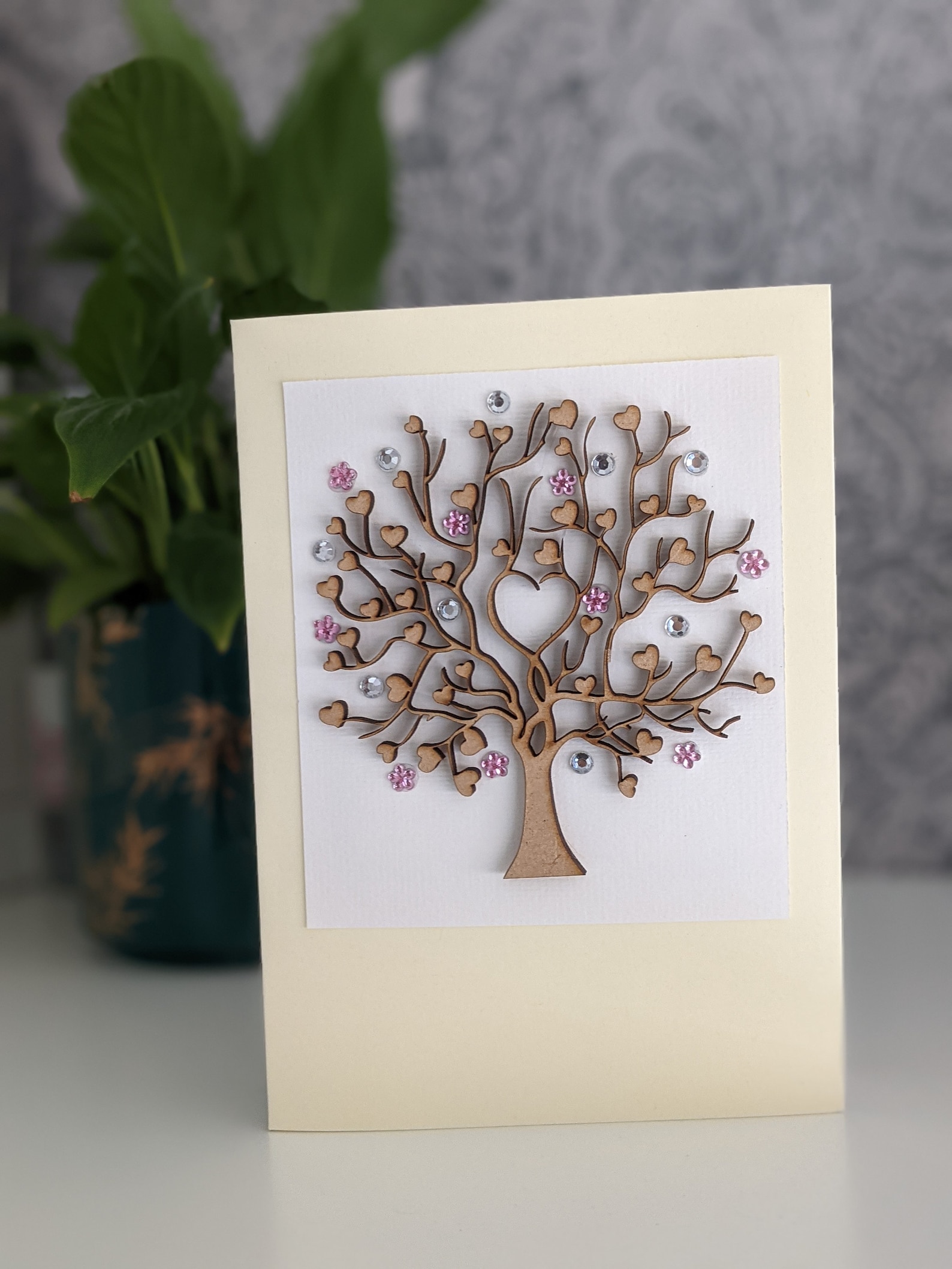 Wooden Tree Greetings Card | Etsy