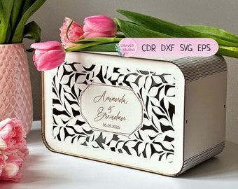 Wedding Laser File,wedding Card Box Svg, Laser Cutting Project, Svg Dxf ...