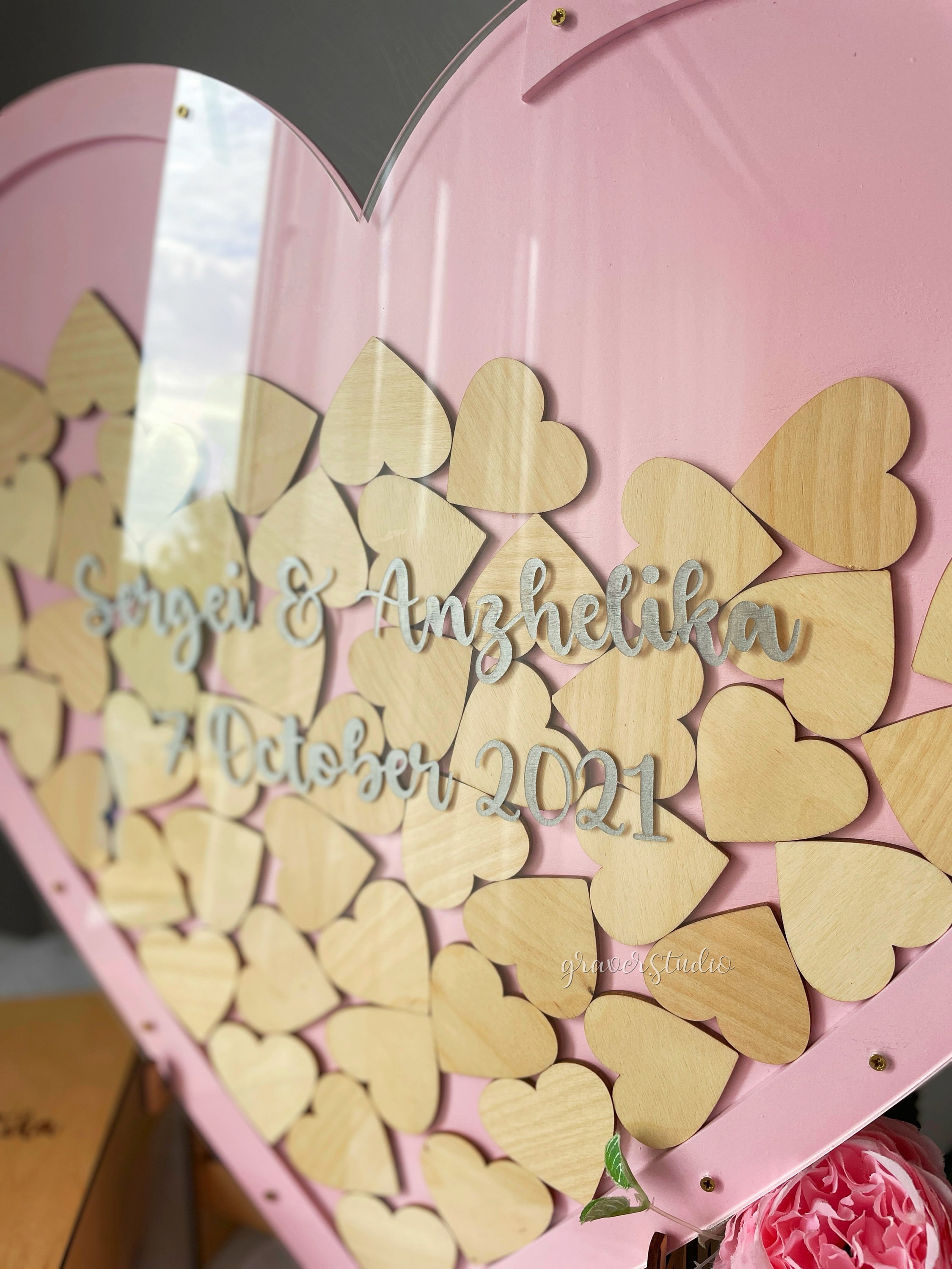 Wedding Heart Guest Book Svg File, Svg Wedding, Svg Guest Book, Guest ...