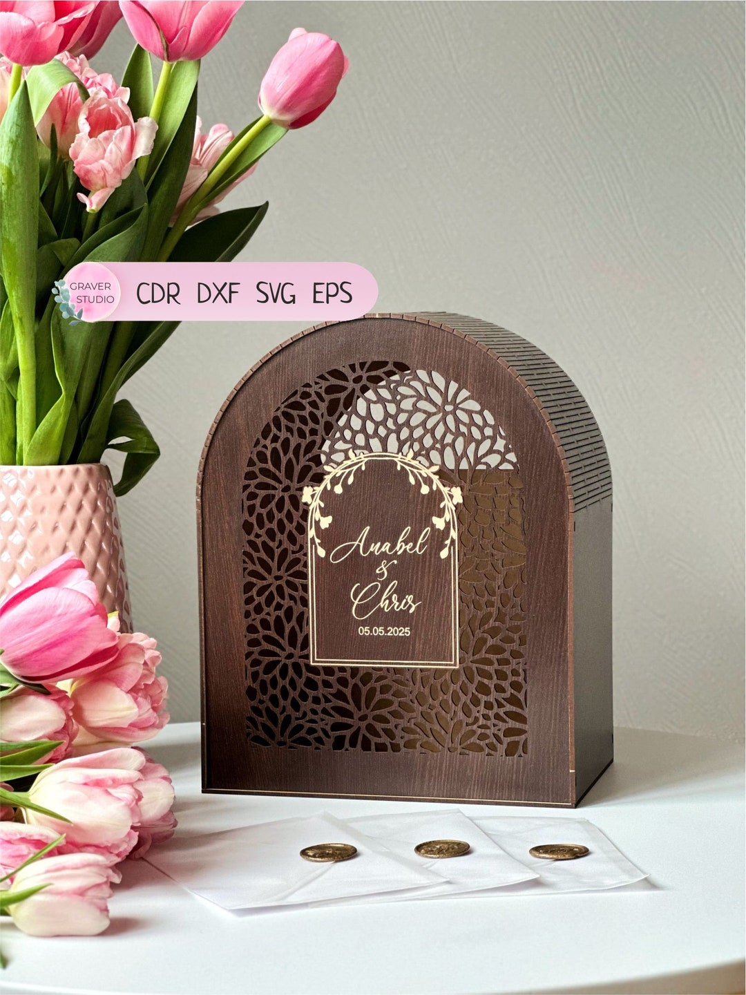 Box Svg,wedding Card Box Svg,laser Cutting Project,svg Dxf Cdr Eps ...