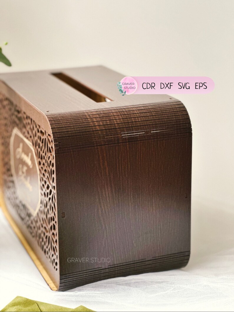 Wedding Card Box Svg,wedding Laser Cut File,svg Dxf Cdr Eps Vector ...