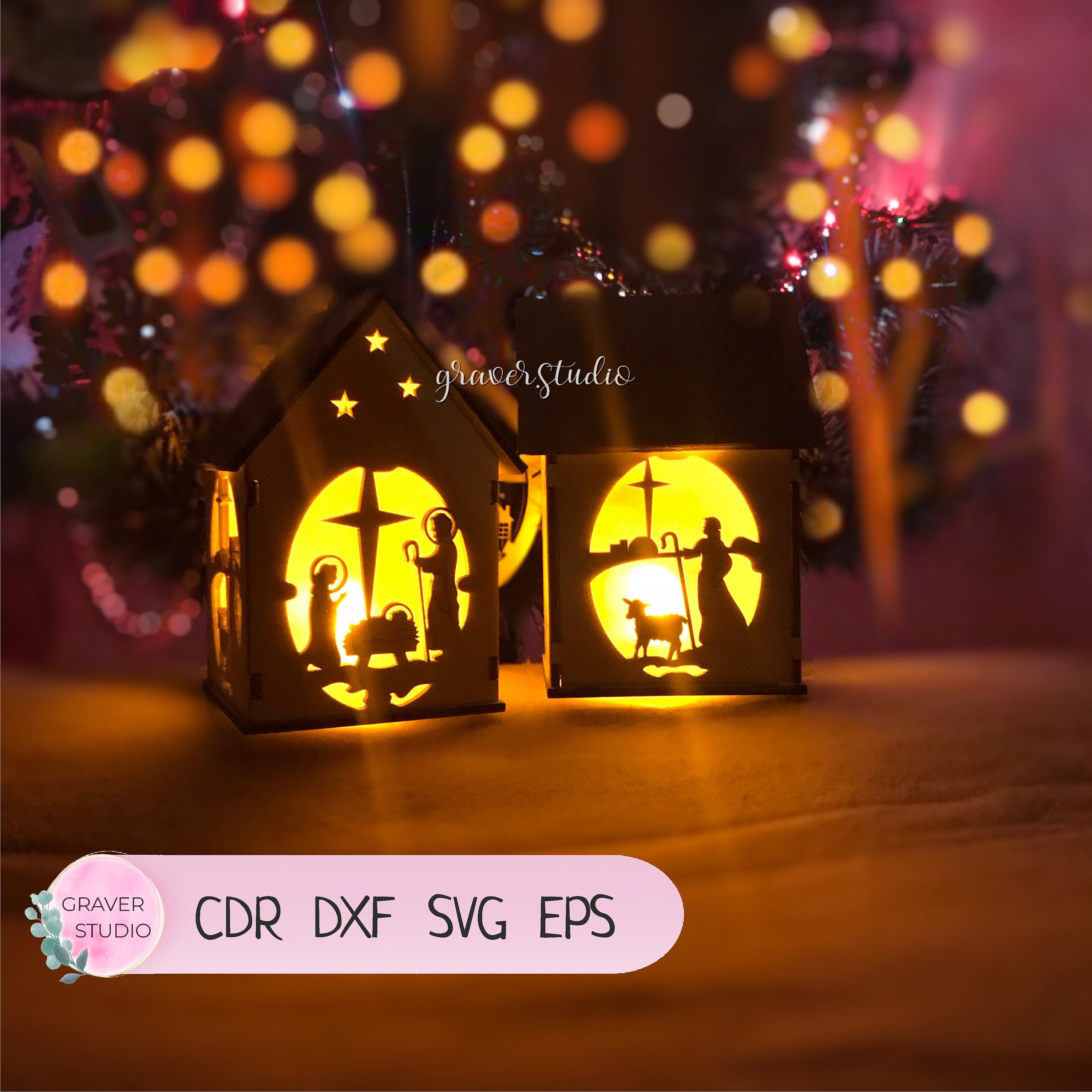 Christmas Lantern Laser Cut File. Cdr Dxf Ai Svg Files. - Etsy Canada