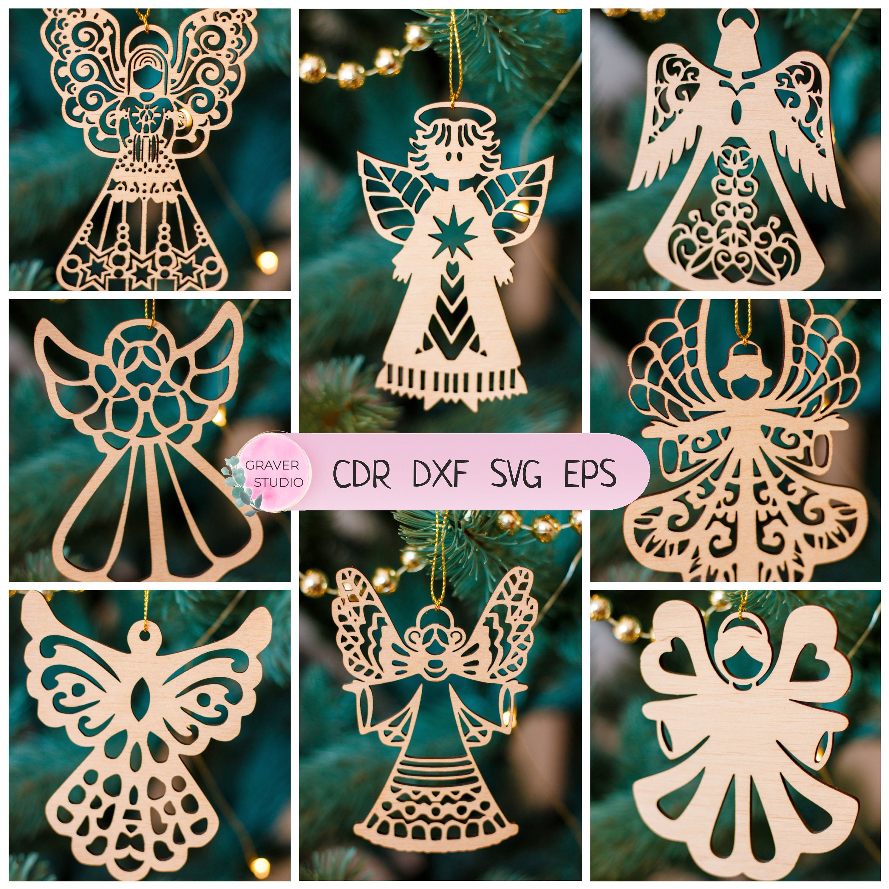 Angel Dxf Christmas Laser Cut Files Christmas Angels Laser - Etsy Canada