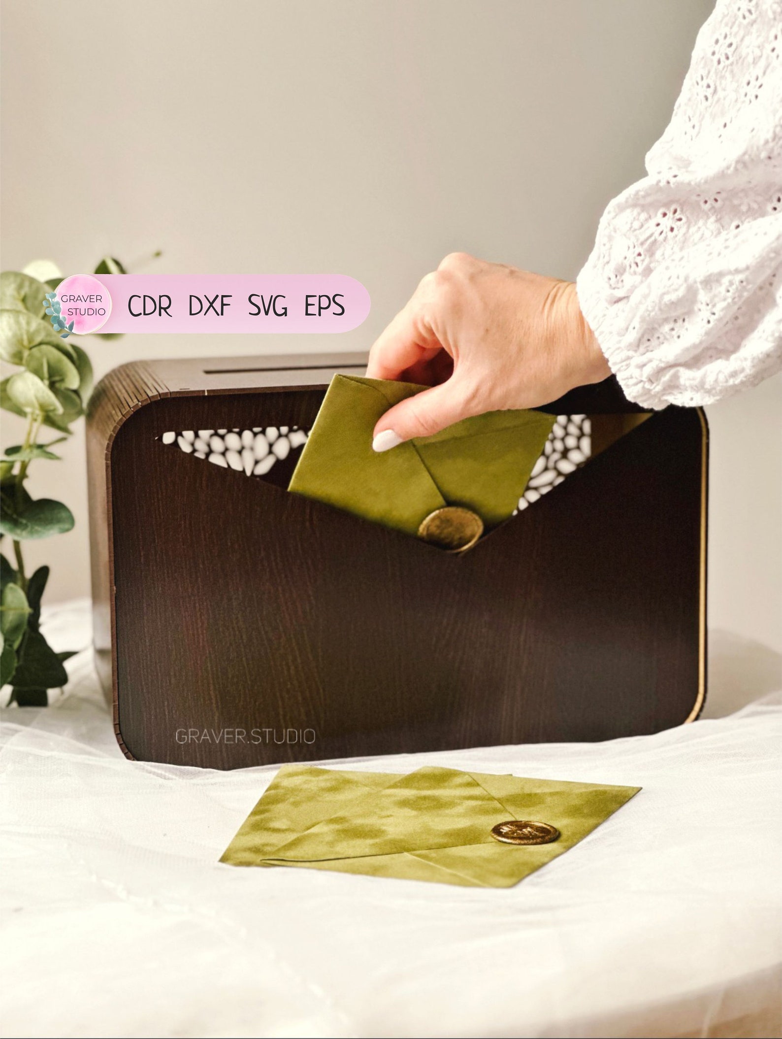 Wedding Card Box Svg,laser Cutting Project, Svg Dxf Cdr Eps Vector ...