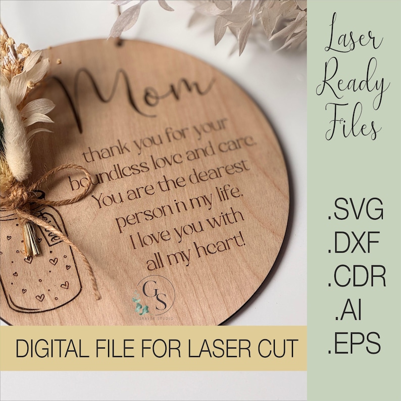 Mother’s Day Laser Cut File|sign for Mom|gift Idea for Mother’s Day ...