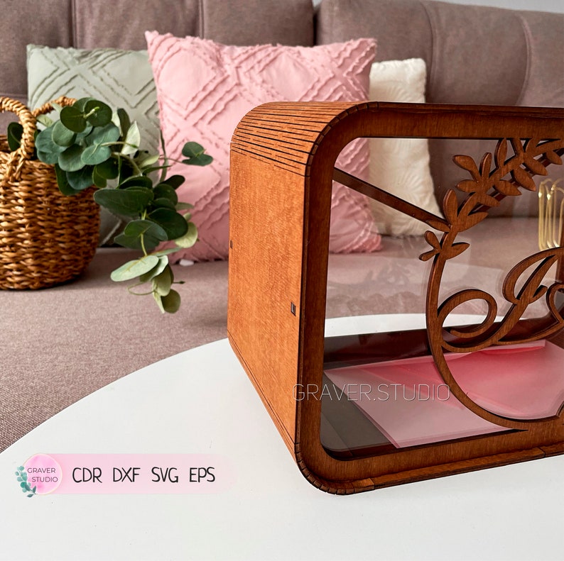 Wedding Card Box Svg Laser Cutting Project Svg Dxf Cdr Eps - Etsy