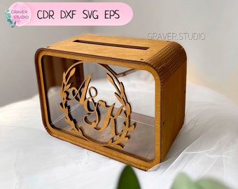 Wedding Card Box Svg Laser Cutting Project Svg Dxf Cdr Eps - Etsy