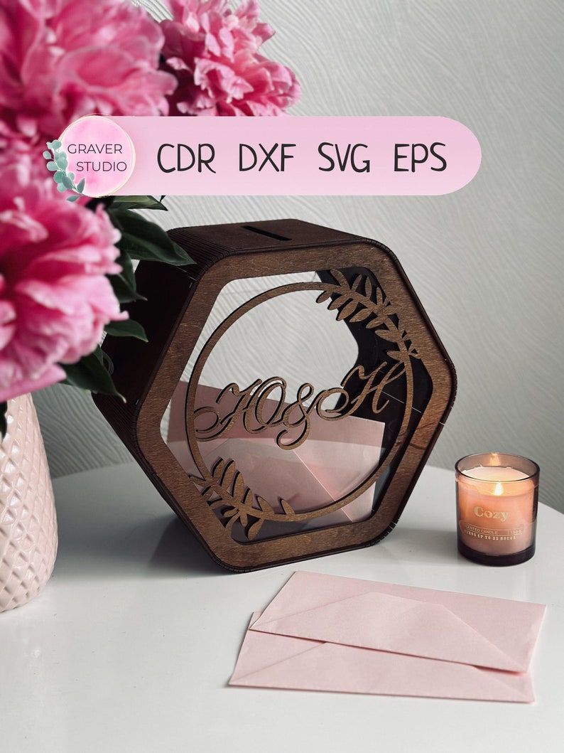 Wedding Card Box Svg, Laser Cutting Project, Svg Dxf Cdr Eps Vector ...