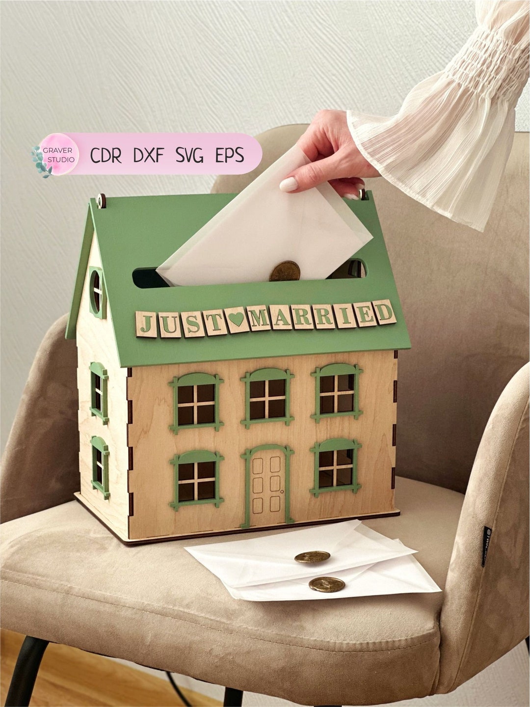 Wedding Laser File,wedding Card Box Svg,wedding Laser Cut File, Svg Dxf ...