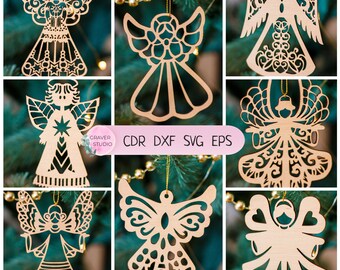 Angel Dxf, Christmas Laser Cut Files, Christmas Angels Laser Cut, Angel ...