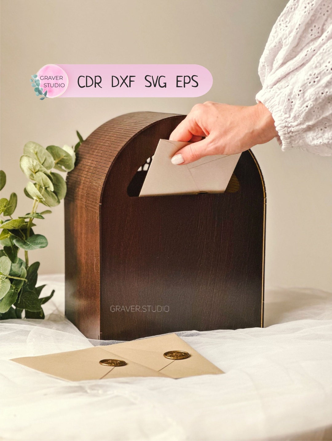 Wedding Card Box Svg,laser Cutting Project, Svg Dxf Cdr Eps Vector ...