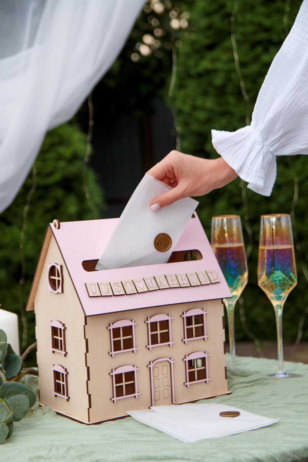 Custom Wooden Box, Wedding Post Box, Wedding Card Box, Keepsake Box ...