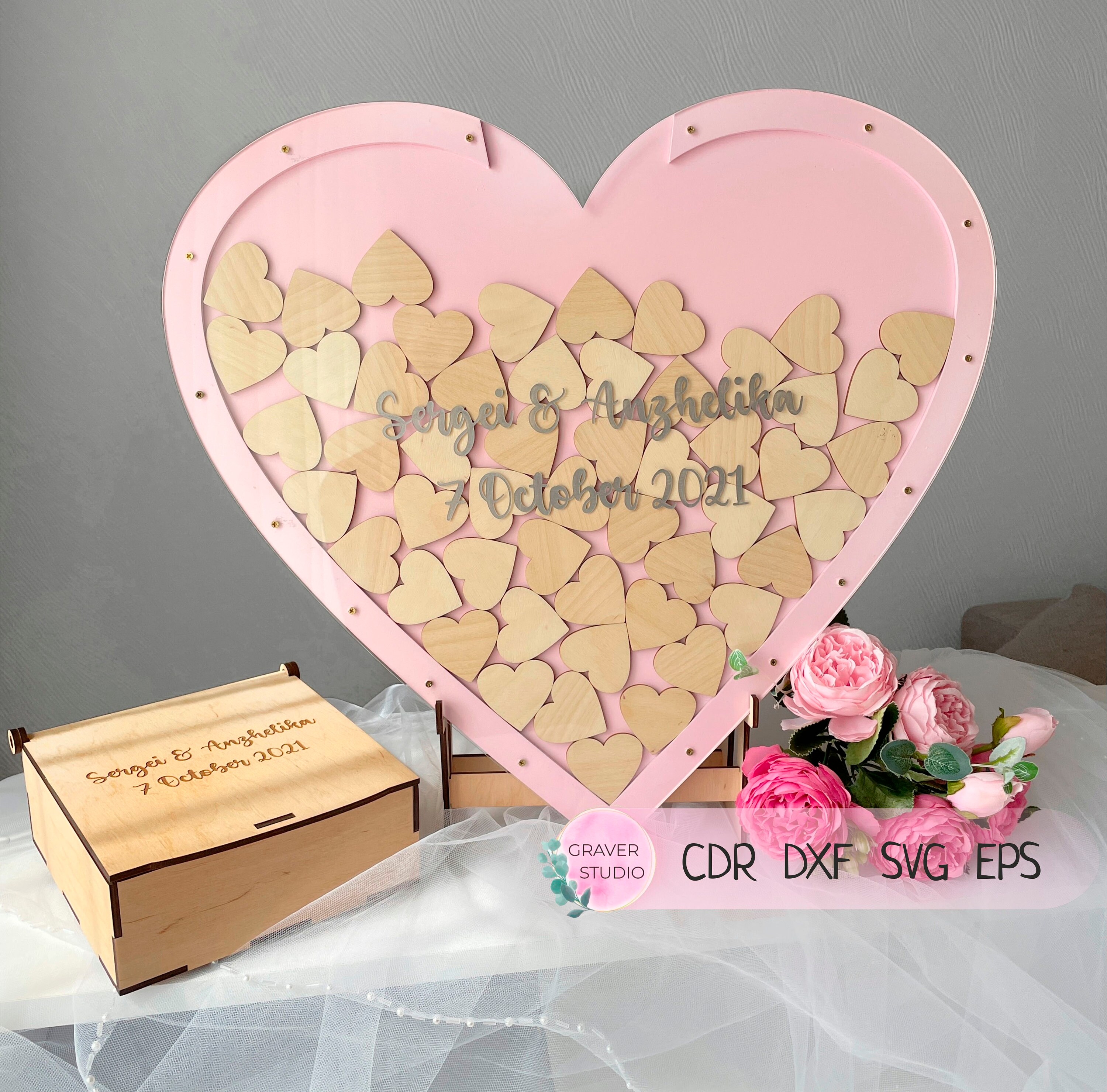 Wedding Heart Guest Book Svg File, Svg Wedding, Svg Guest Book, Guest ...