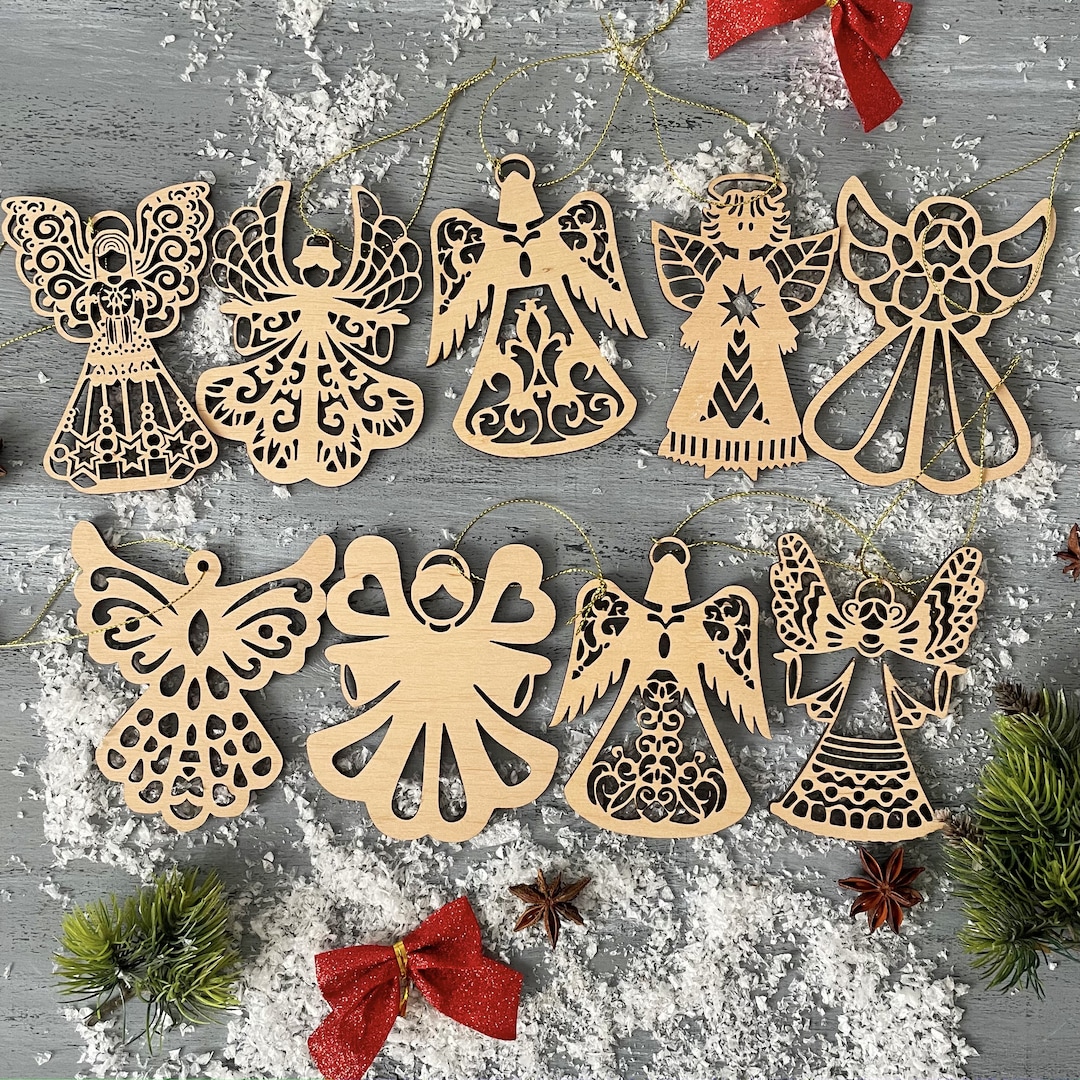 Christmas Laser Cut Files, Christmas Angels Laser Cut, Angel Christmas ...