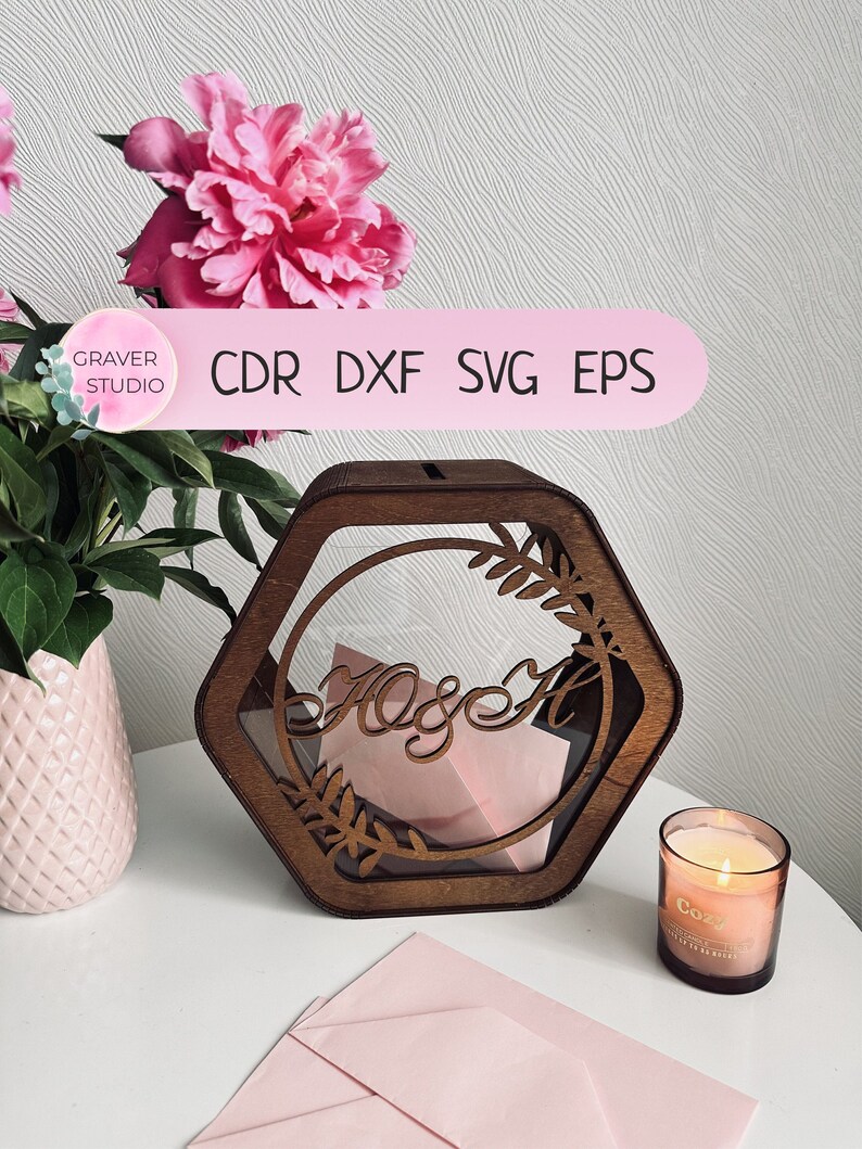 Wedding Card Box Svg Laser Cutting Project Svg Dxf Cdr Eps - Etsy