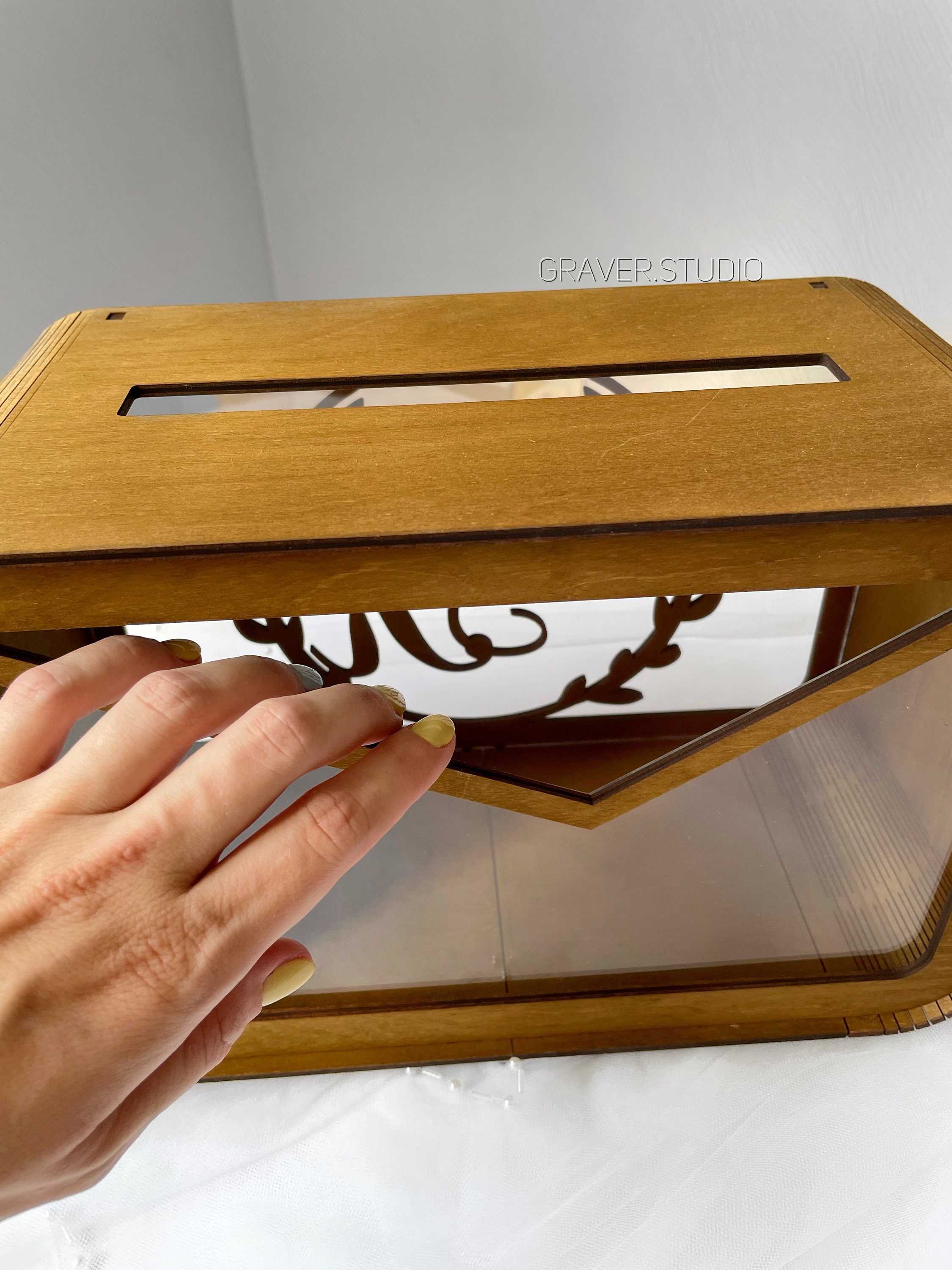 Wedding Card Box Svg, Laser Cutting Project, Svg Dxf Cdr Eps Vector ...