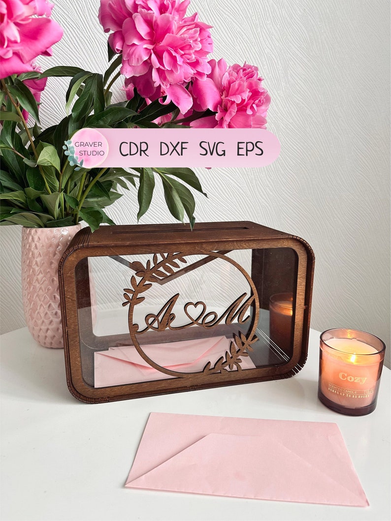 Wedding Card Box Svg Laser Cutting Project Svg Dxf Cdr Eps - Etsy
