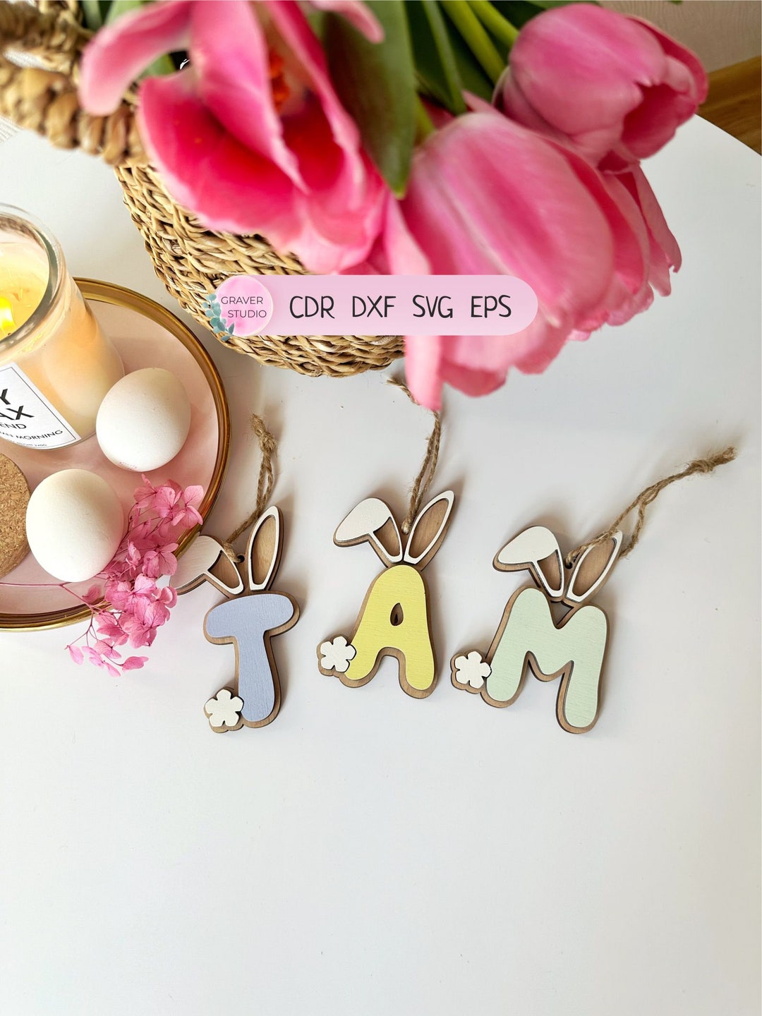 Easter Rabbit Initials,a-z Bunny Alphabet Svg,easter Bunny Svg,digital ...