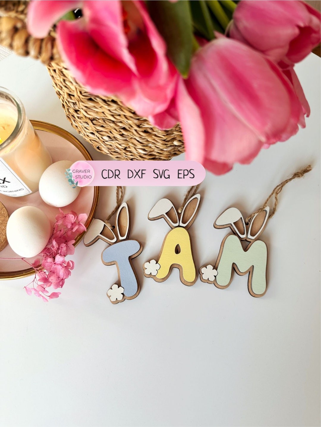 Easter Rabbit Initials,a-z Bunny Alphabet Svg,easter Bunny Svg,digital ...