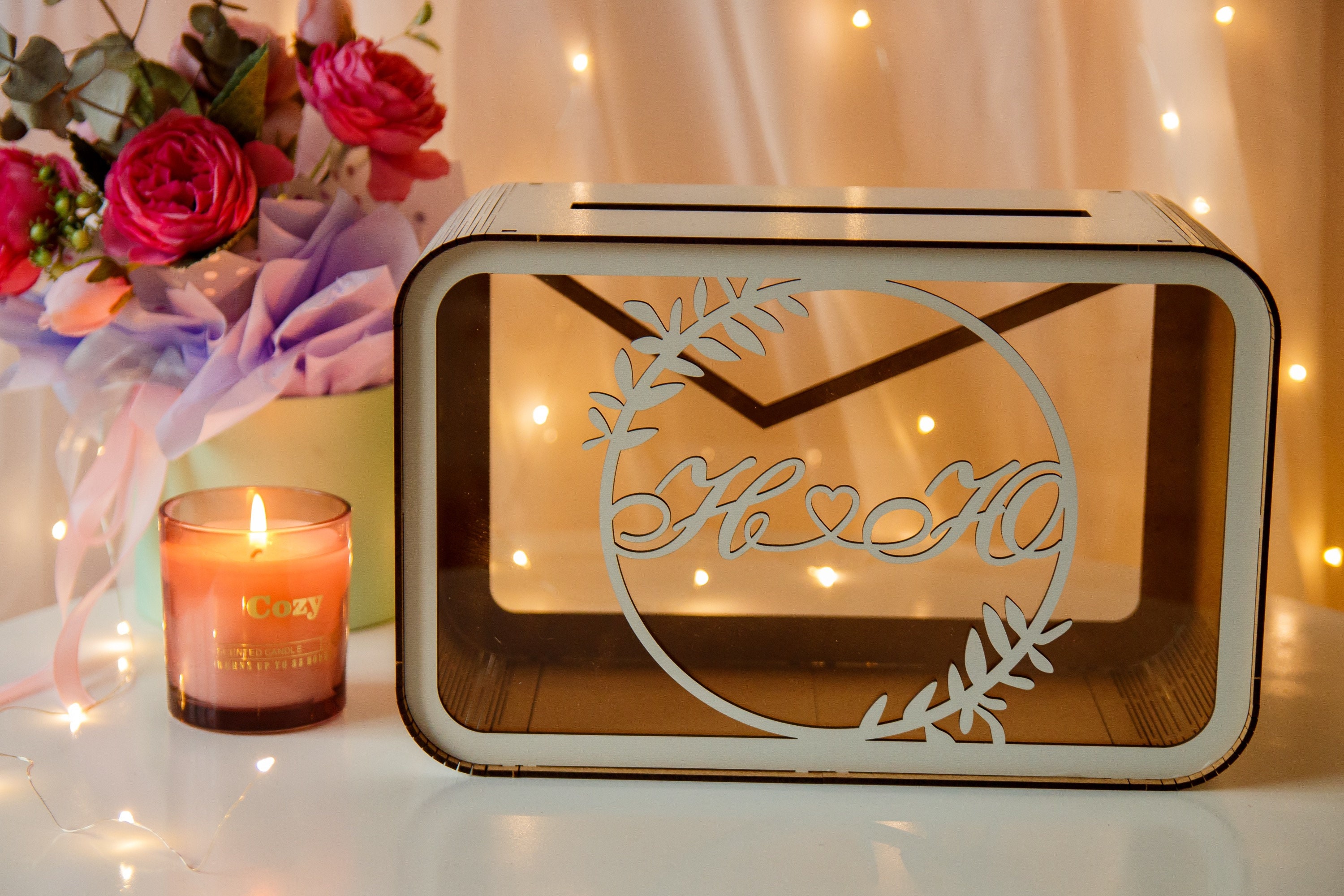 Wedding Card Box Svg, Сard Box Svg, Svg Dxf Cdr Eps Vector Plans, Сard ...