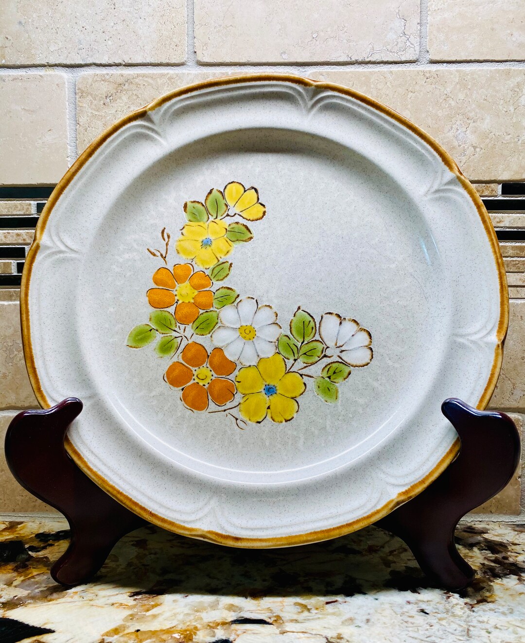 Vintage Floral 1970s Plates-baroque Hearthside Spring Garden Dinner and ...