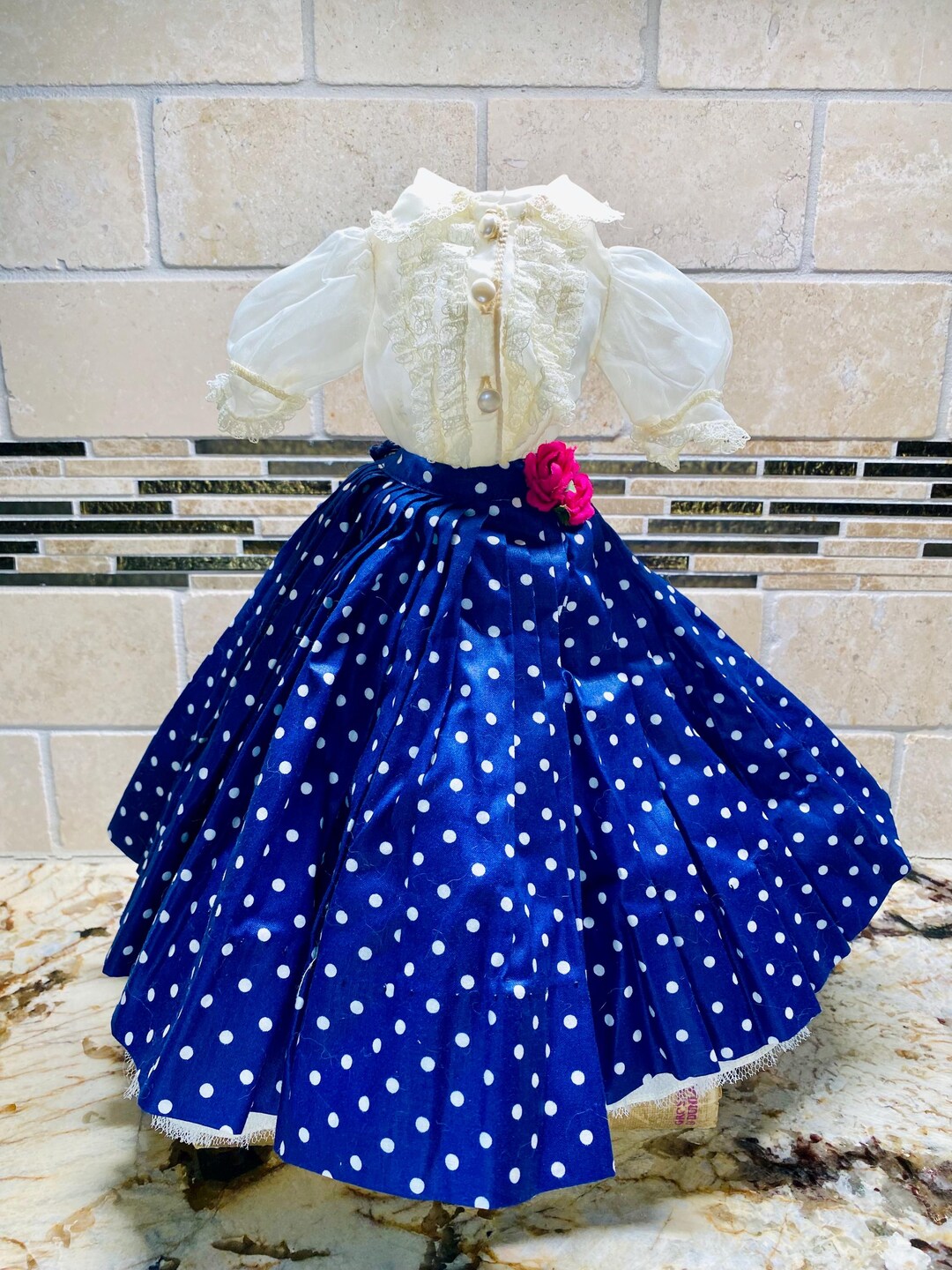 VTG Mdme. Alexander 1957 CISSY DOLL Tagged Navy Polka Dot Skirt Blouse Slip - Etsy
