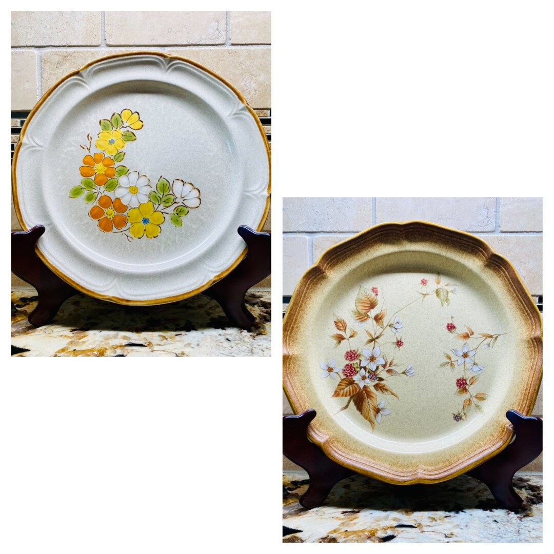 Vintage Floral 1970s Plates-choose Your Set-mismatched Mixed Plates - Etsy