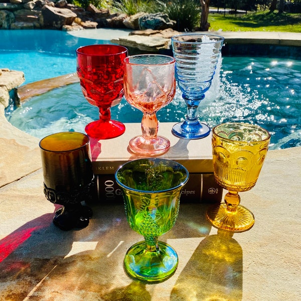 Colored Stemware - Etsy