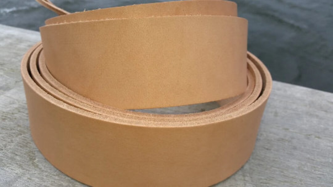 2 Inch Leather Strap Sold by the Foot, 2 Wide 4 Ft. Min., Veg Tanned ...
