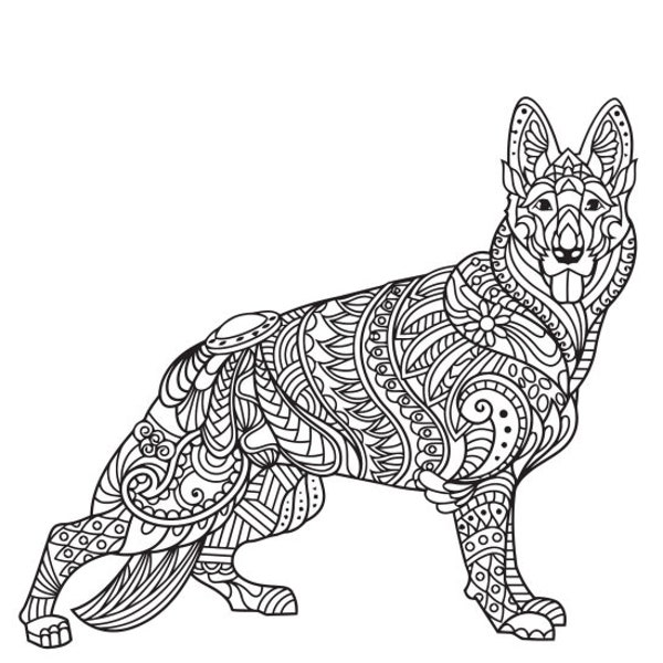 German Shepherd Mandala - Etsy