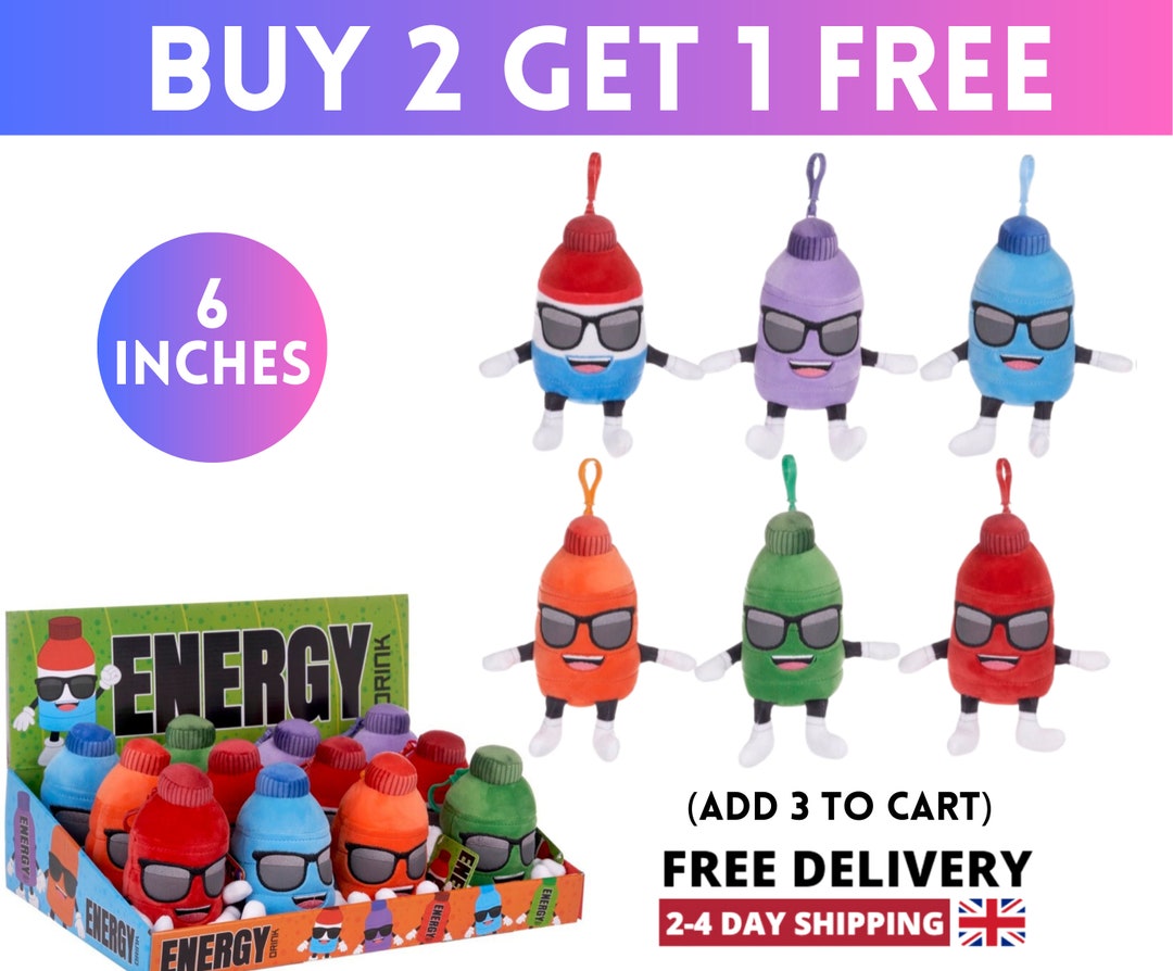 Prime Drink Plush Bottle Premium Toy Soft Plushies Doll Clip-on Kids ...