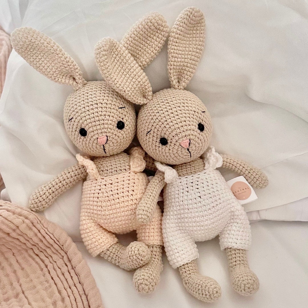 CROCHET BUNNY, Baby Comforter, Hand Made Baby Teddy, Crochet Bunny ...