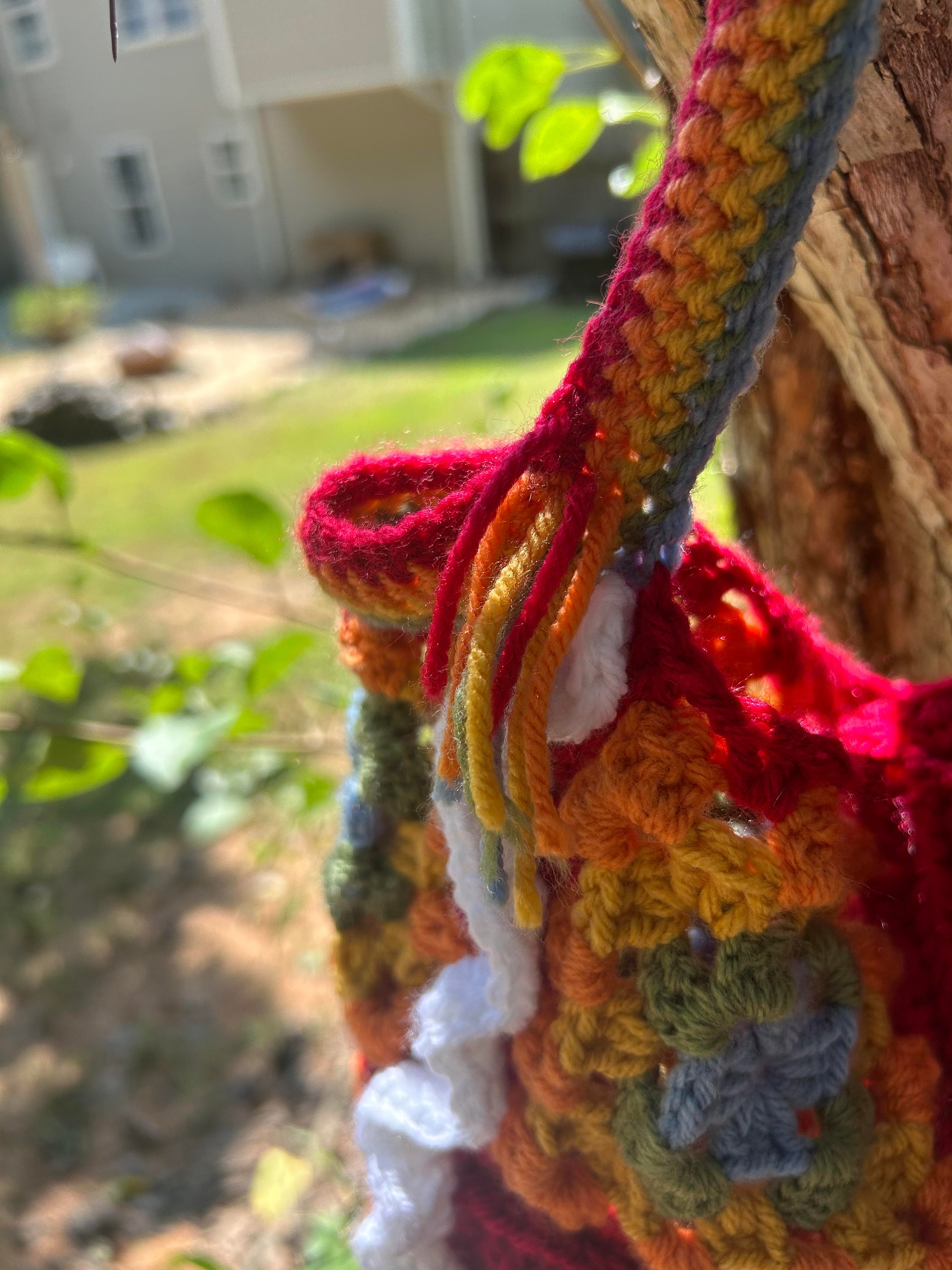Rainbow Granny Square Crochet Handbag, Handmade, Gift for Her, Pride ...