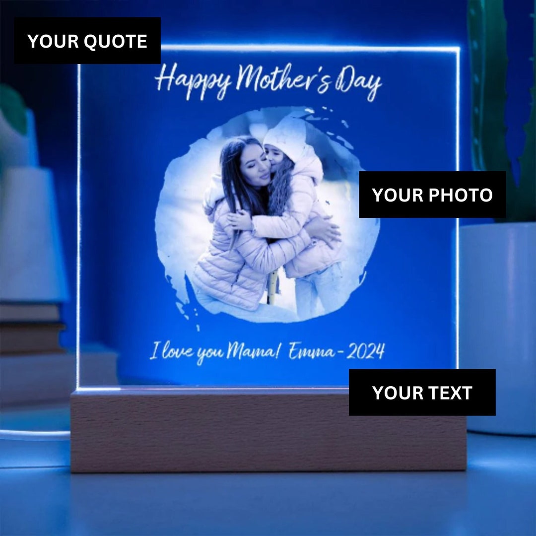 Acrylic Plaque for Mom Personalized, Custom, Mothers Day Gift, Happy ...