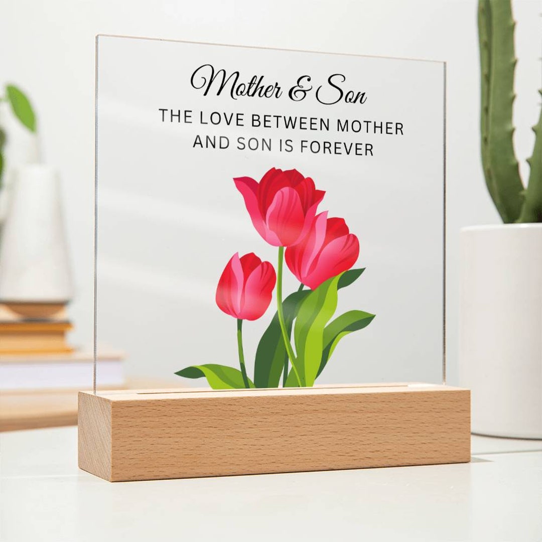 Custom Acrylic Plaque for Mom | Mother Son Gift, Mothers Day Gift ...