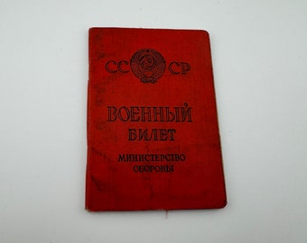 Old Soviet Military Id,ussr Document,ussr Military Id,original Soviet ...
