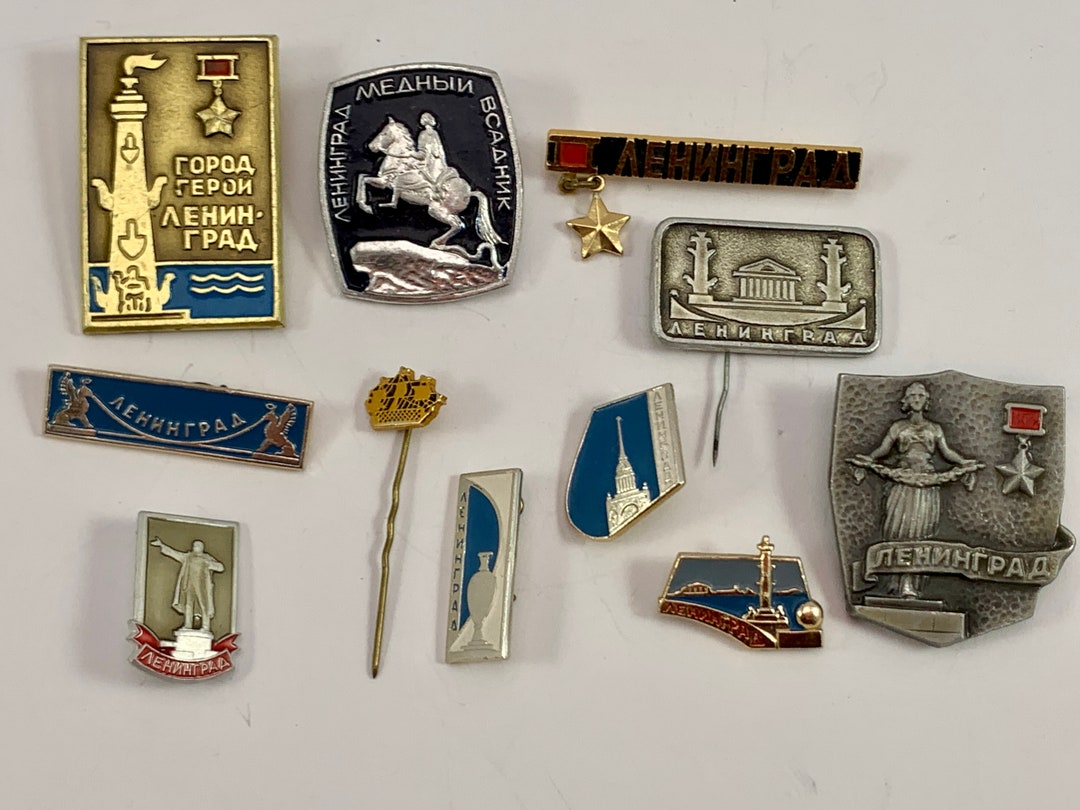 Set of 12 Vintage USSR Pins Leningrad - Etsy