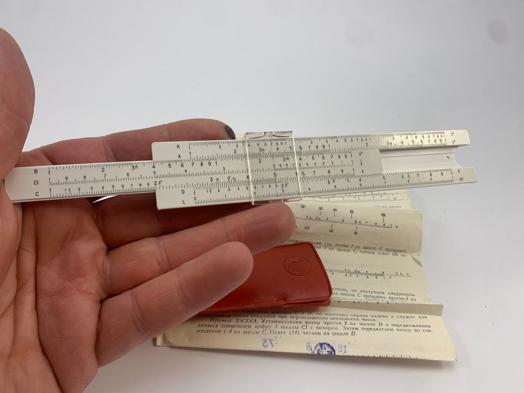 Vintage USSR Plastic Slide Rule - Etsy