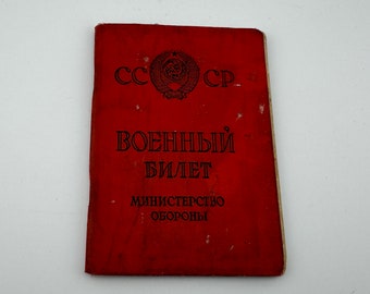 Old Soviet Military Id,ussr Document,ussr Military Id,original Soviet ...