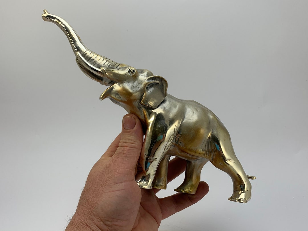 Vintage Metal Figurine Elephant - Etsy