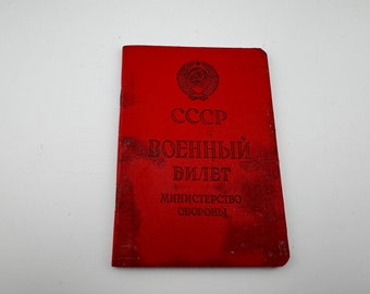 Old Soviet Military Id,ussr Document,ussr Military Id,original Soviet ...
