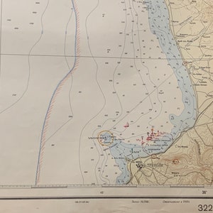 Vintage USSR Original Naval Military Map of Mediterranean Sea - Etsy