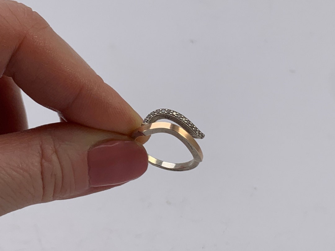 Vintage Silver 875 Gold-plated 375 Ring - Etsy