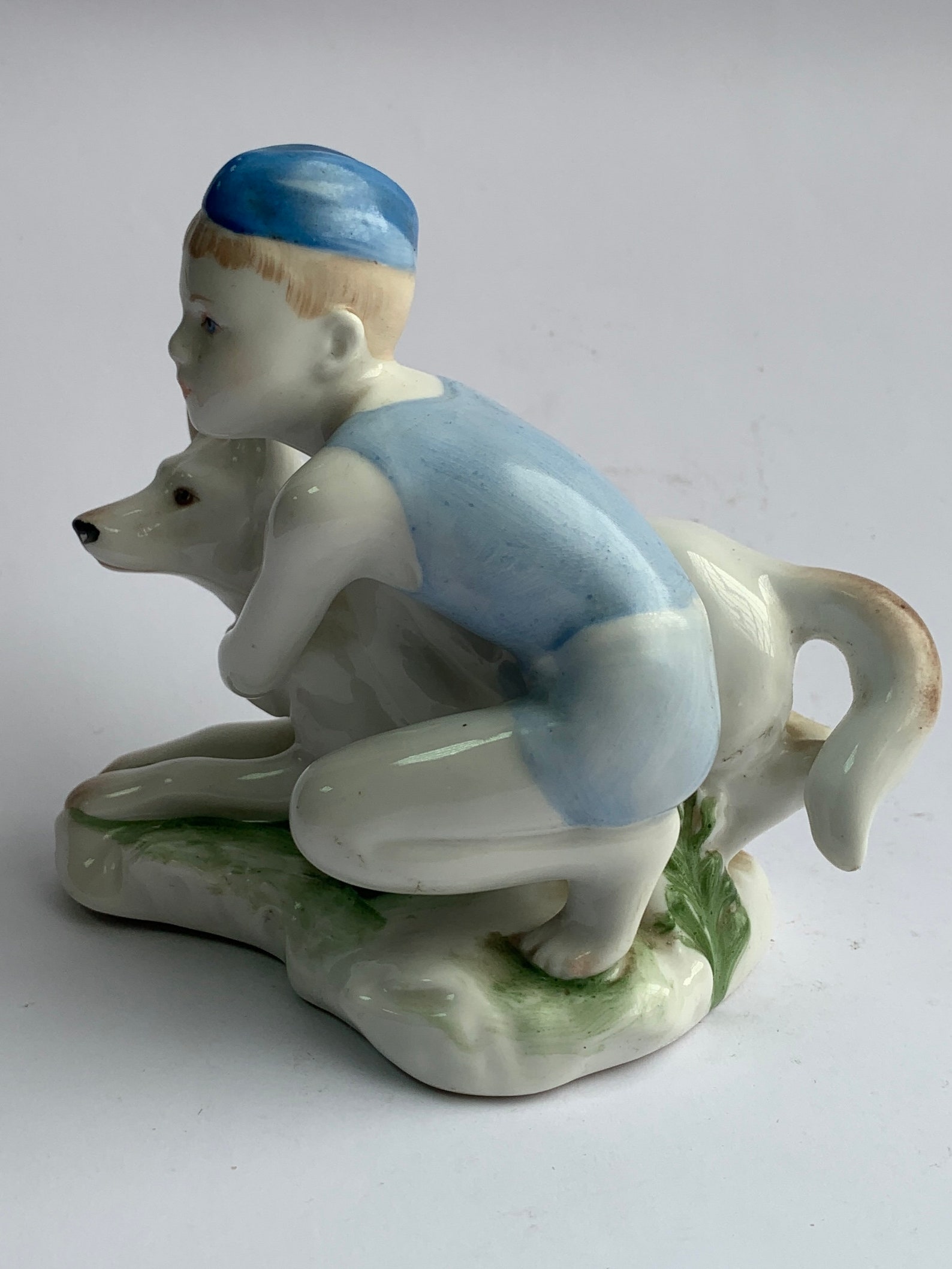 Vintage Lomonosov LFZ 1950s Boy with Dog USSR Porcelain | Etsy