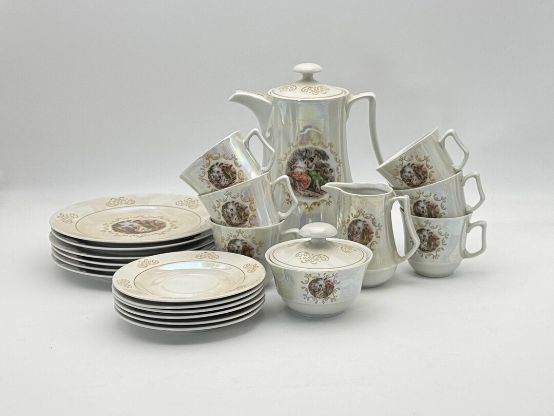 Vintage GDR Porcelain Tea Service for 6 Person Jlmenau “madonna” - Etsy