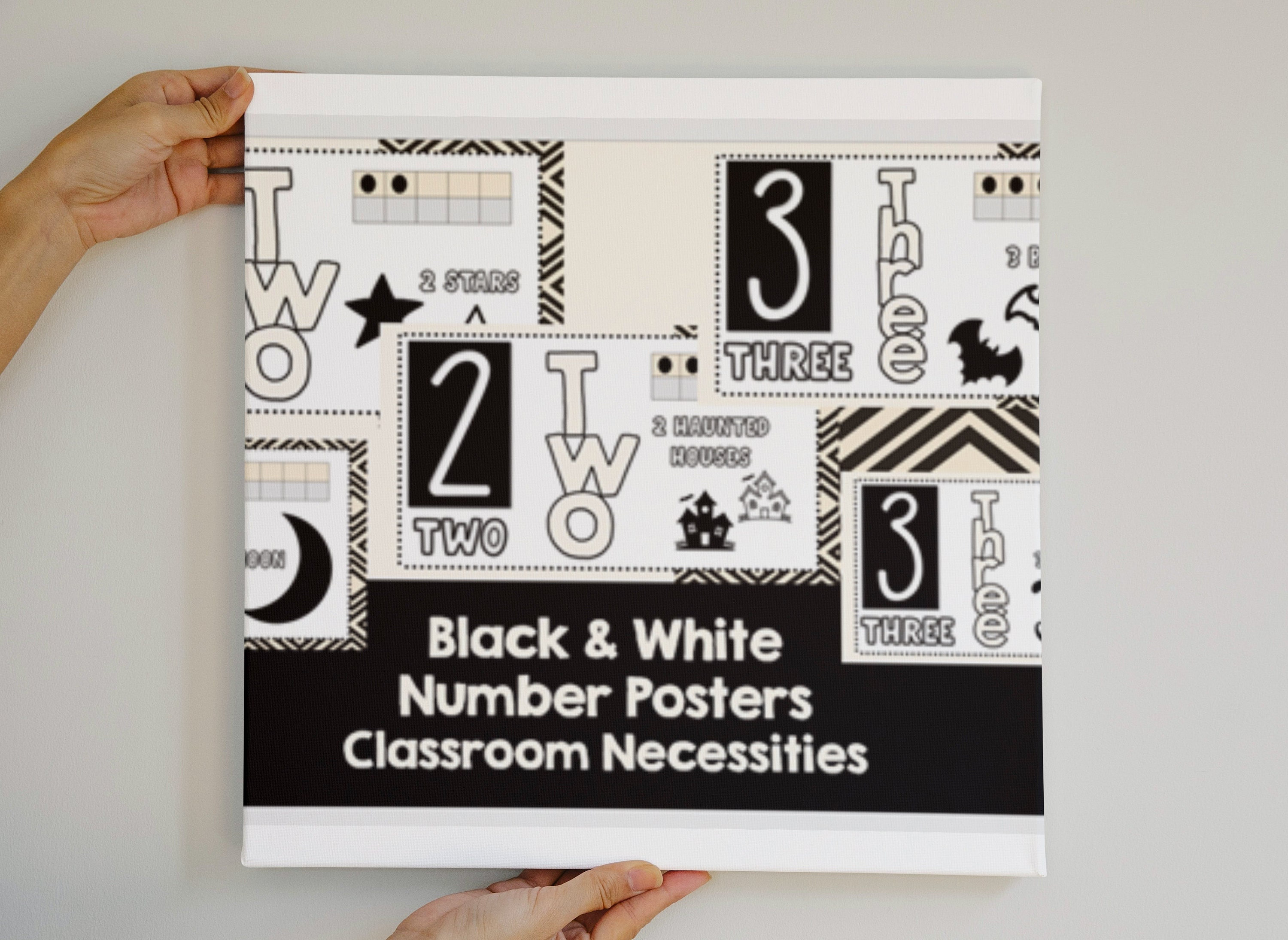 Printable Number POSTERS for ALL Classrooms Simple & ADORABLE, Instant ...