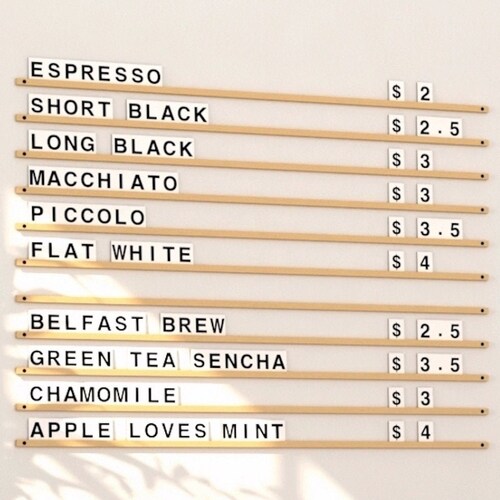 Cafe Menu Board Wooden Wall Menu Board Letter Tiles Display - Etsy