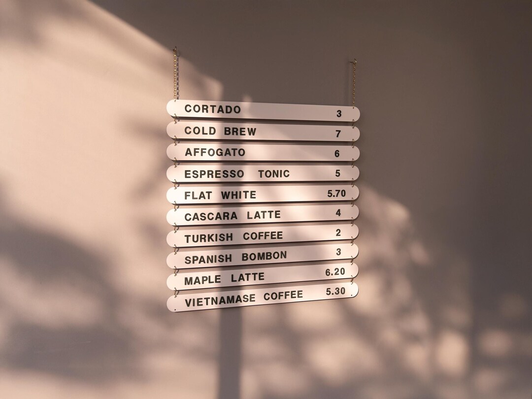 Hanging Menu Sign White, Magnet Letter Board Cafe Wall Menu, Hanging ...
